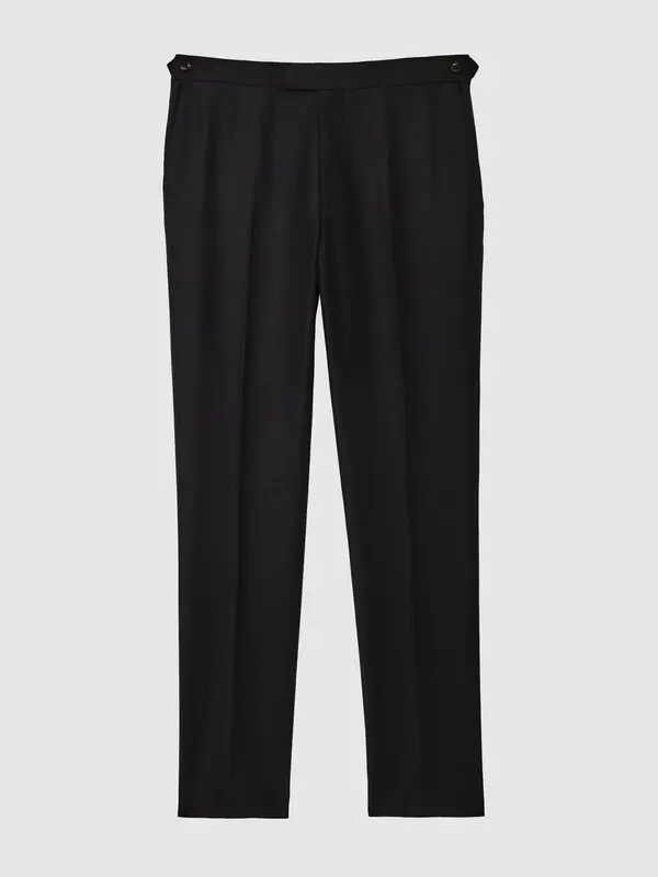 REISS Wool-flannel Tailored-fit Suit Trousers