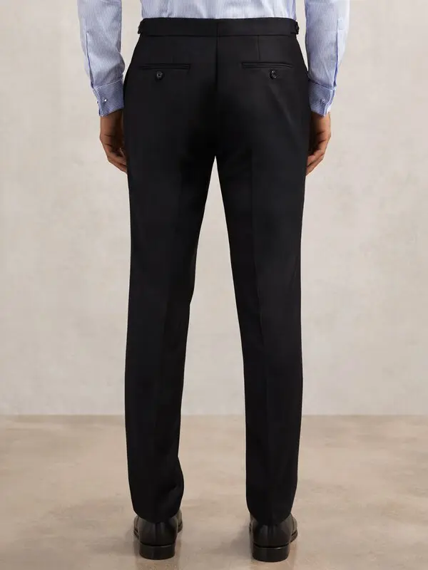 REISS Wool-flannel Tailored-fit Suit Trousers