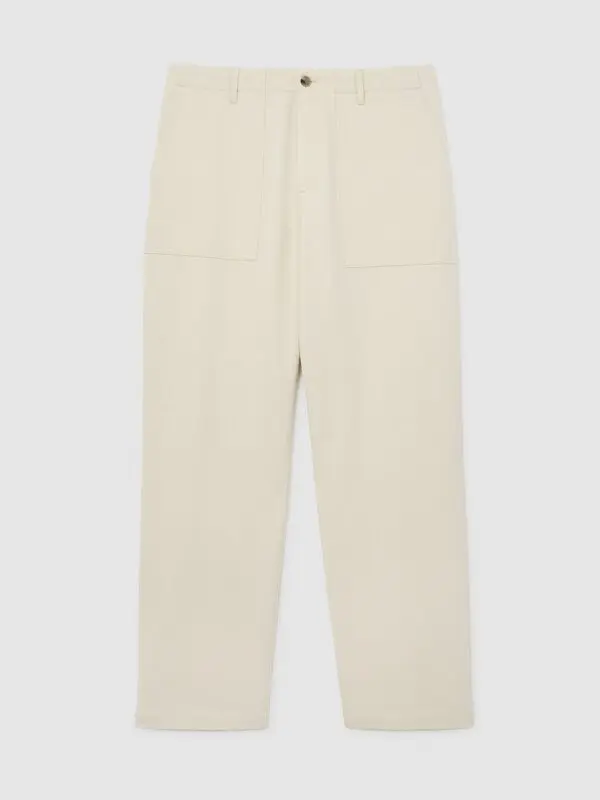 REISS Cotton And Wool Relaxed-fit Trousers