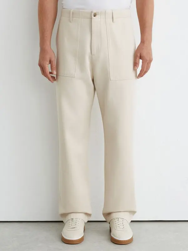 REISS Cotton And Wool Relaxed-fit Trousers