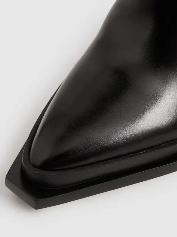 Paige Pacey Heel Boots Leather Plain