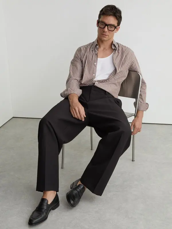 REISS Leather Saddle Loafers