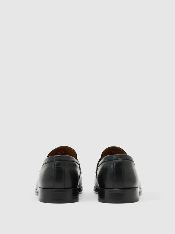 REISS Leather Saddle Loafers