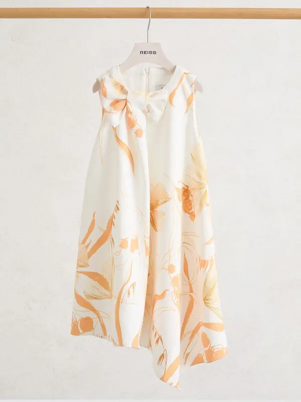 REISS 9-13 Yrs Floral-print Drape Shift Dress