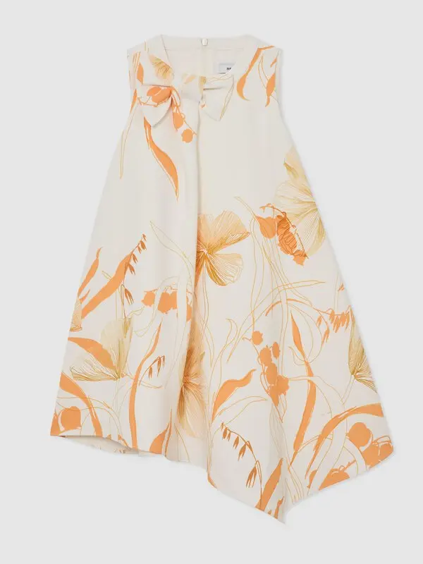 REISS 9-13 Yrs Floral-print Drape Shift Dress