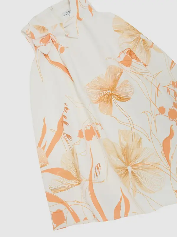 REISS 9-13 Yrs Floral-print Drape Shift Dress