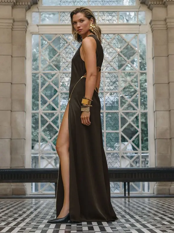 REISS Zipped Maxi Dress