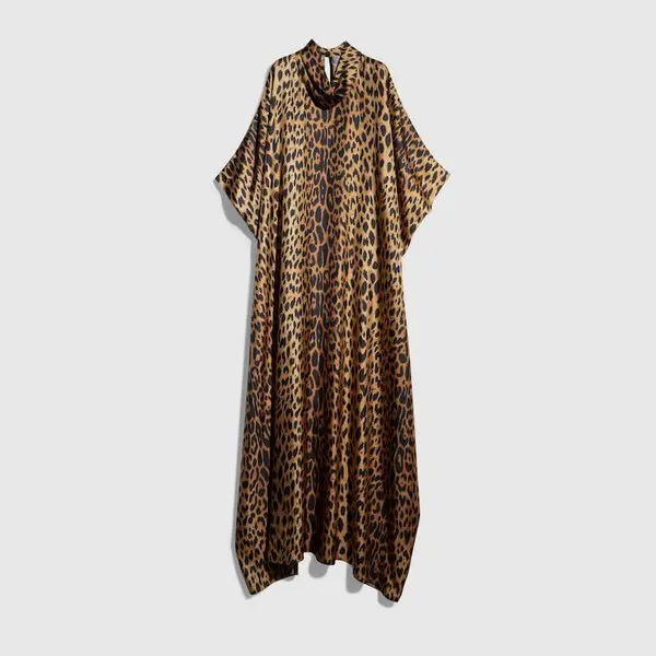 Gucci Gg Satin Shirt Dress, Size - Brown