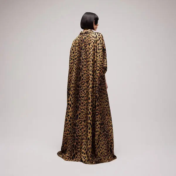 Gucci Gg Satin Shirt Dress, Size - Brown