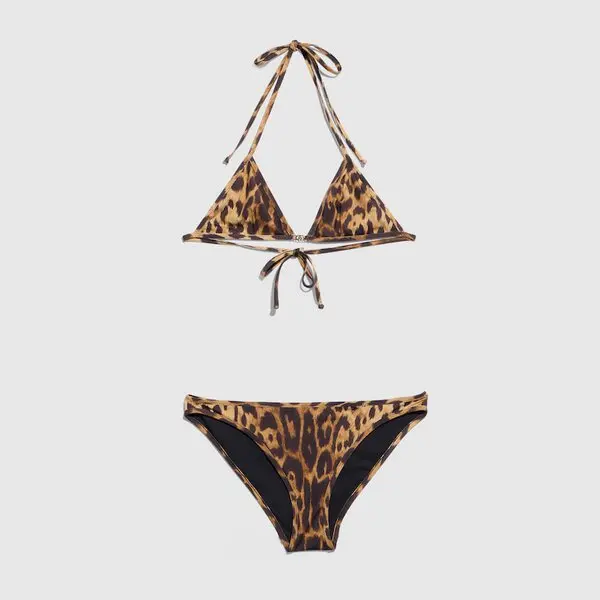 Gucci Sparking Jersey Bikini Set, Size - Beige