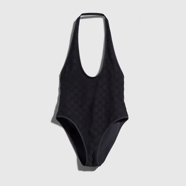 Gucci Gg Stretch Jersey Swimsuit, Size - Black