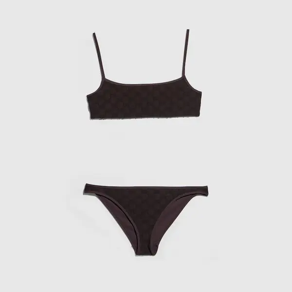 Gucci Sparkling Jersey Bikini Set - Brown