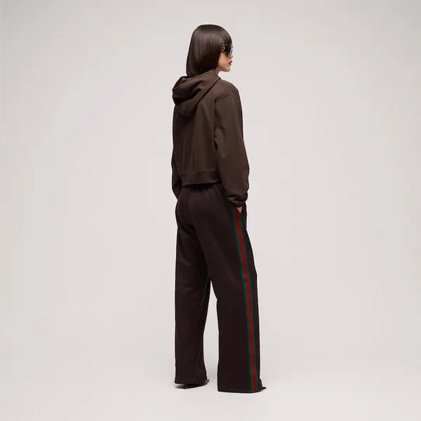 Gucci Cotton Jersey Sweatshirt With Interlocking G Print - Brown