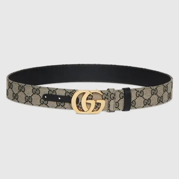 Gucci Gg Marmont Thin Belt - Beige
