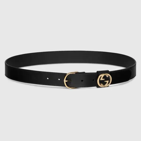 Gucci Gg Marmont Thin Belt - Black