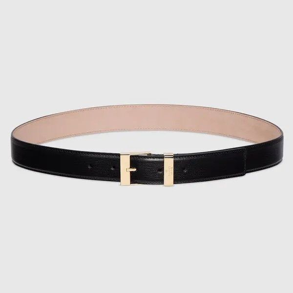 Gucci Gg Marmont Thin Belt - Black
