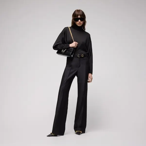 Gucci Gg Marmont Thin Belt - Black