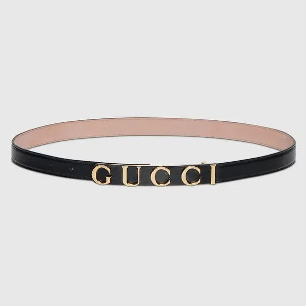 Gucci Gg Marmont Thin Belt - Black