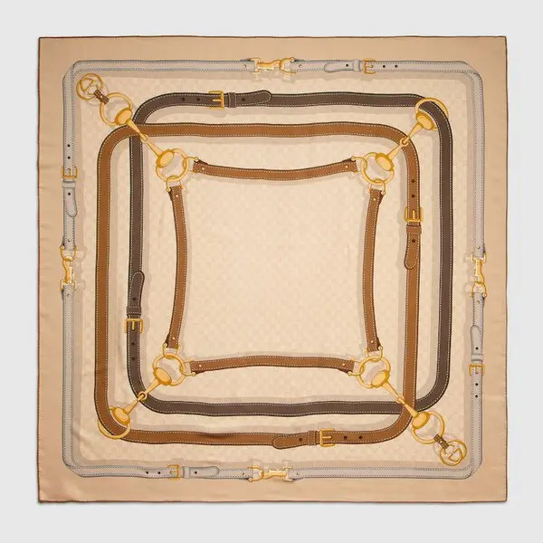 Gucci Gg Jacquard Shawl - Beige
