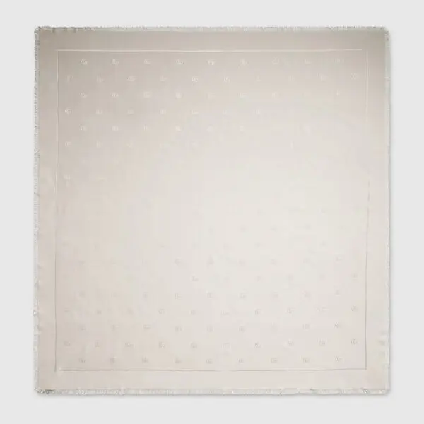 Gucci Gg Jacquard Shawl - Grey