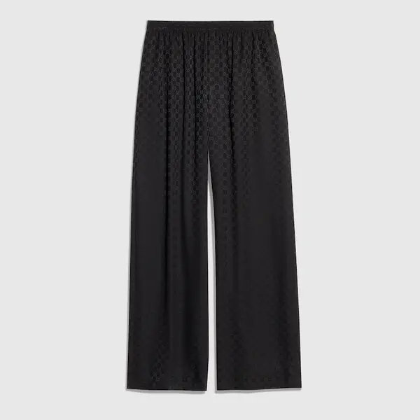 Gucci Pinstripe Wool Trousers - Black