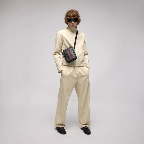 Gucci Gg Linen Blend Canvas Jacket, Size - Beige