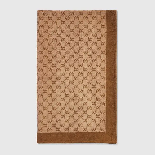 Gucci Gg Wool Jacquard Cape - Brown