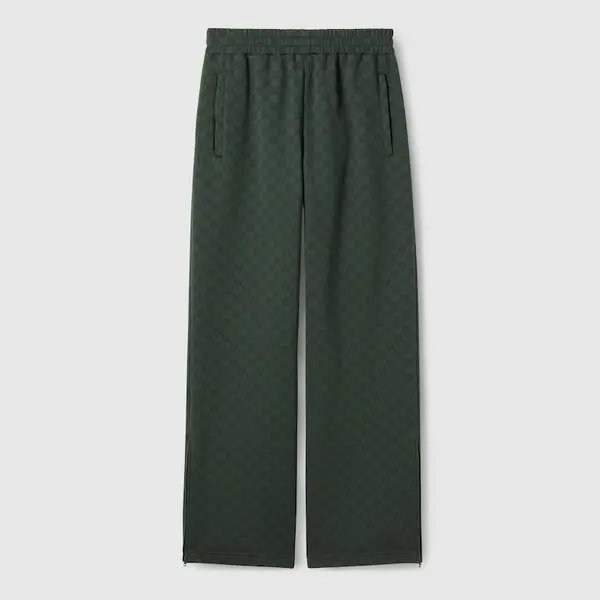 Gucci Gg Jersey Jacquard Trousers - Green
