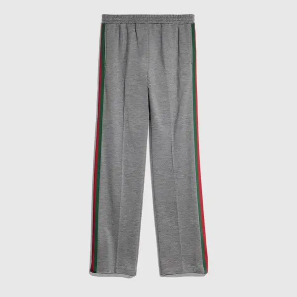 Gucci Gg Jersey Jacquard Trousers, Size - Grey