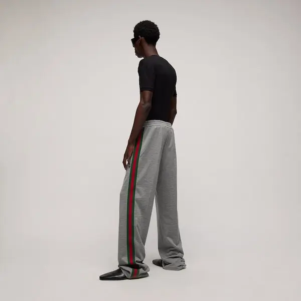 Gucci Gg Jersey Jacquard Trousers, Size - Grey