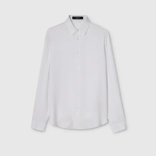 Gucci Striped Cotton Poplin Shirt, Size - White