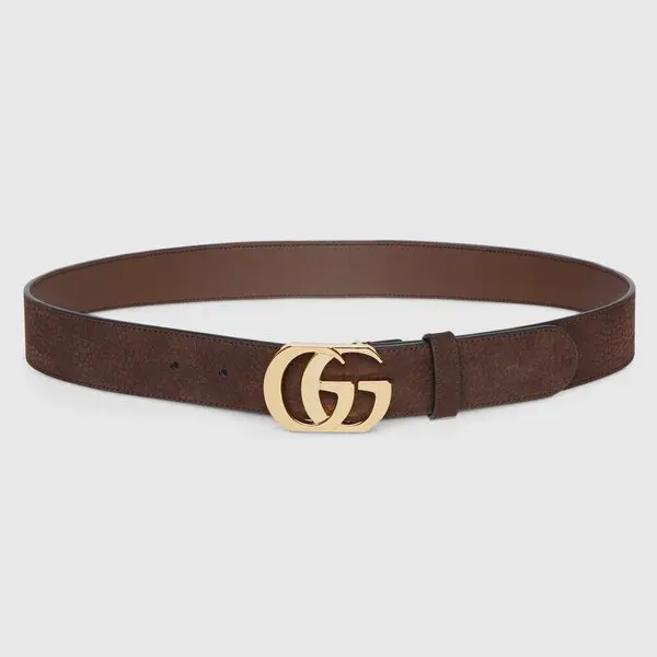 Gucci Reversible Belt With Interlocking G Buckle - Black