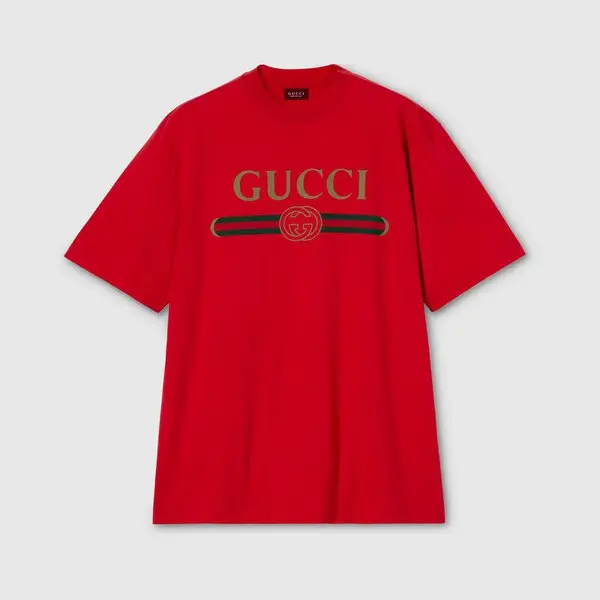 Gucci Cotton Jersey T-shirt With Print - Red