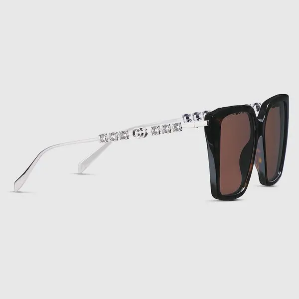 Gucci Rectangular-frame Sunglasses - Brown