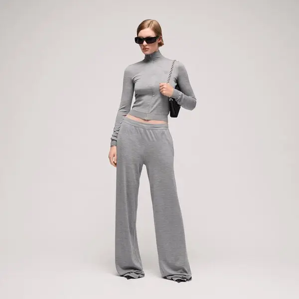 Gucci Peated Skirt With Striped Trim, Size - Grey