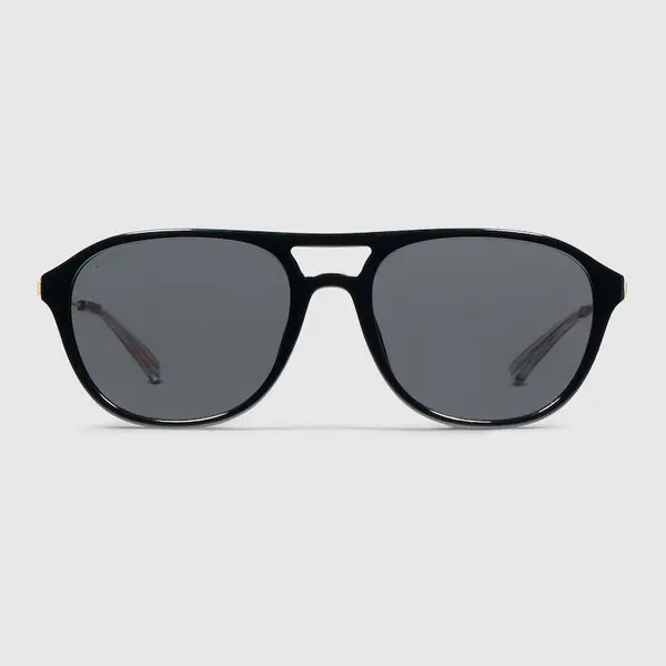 Gucci Aviator Frame Sunglasses - Black