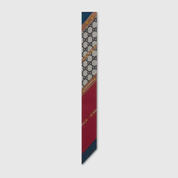 Gucci Printed Silk Twill Ribbon - Bordeaux