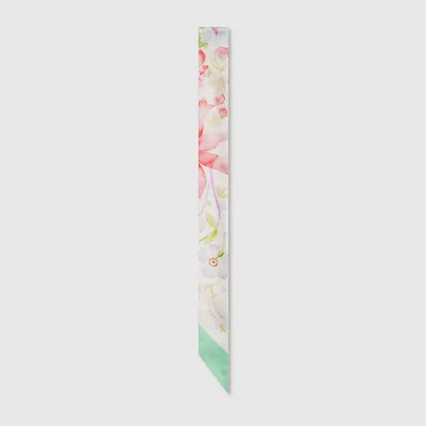 Gucci Printed Silk Twill Ribbon - Green