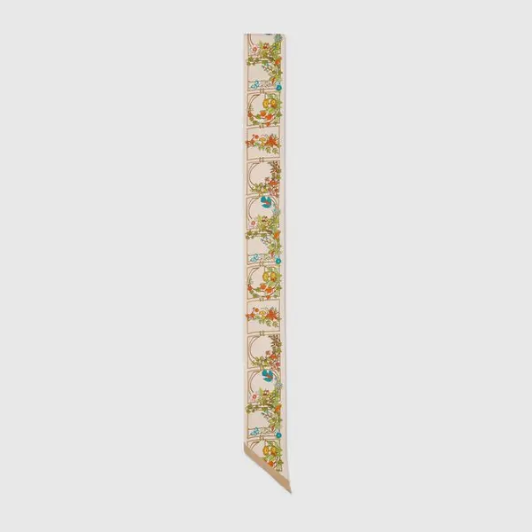 Gucci Printed Silk Twill Ribbon - Neutral
