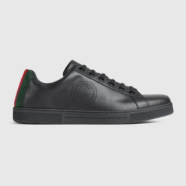 Gucci Ace Low-top Trainers With Embroidered Bee - Black