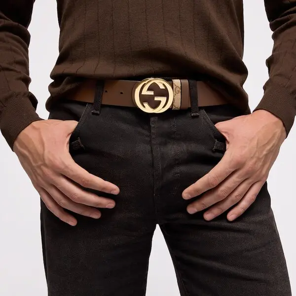 Gucci Gg Marmont Wide Belt With Shiny Buckle - Beige