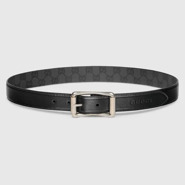 Gucci Belt With Interlocking G Buckle - Black