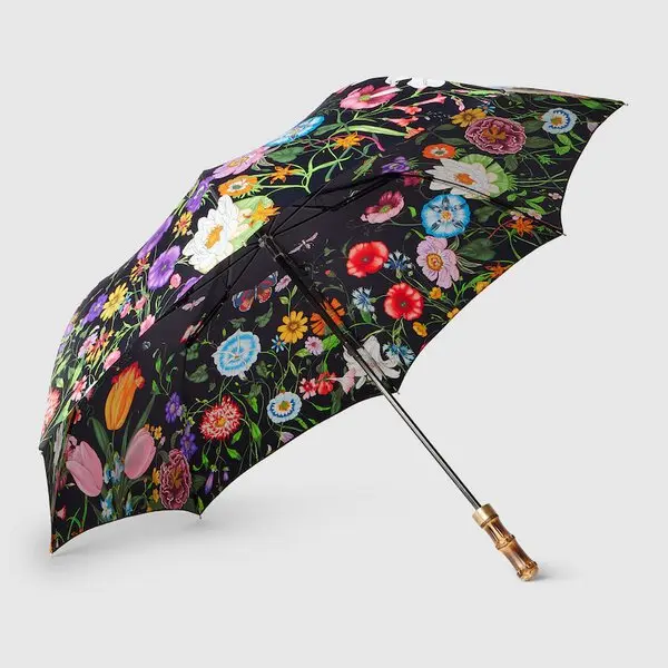 Gucci Horsebit Print Nylon Umbrella - Black