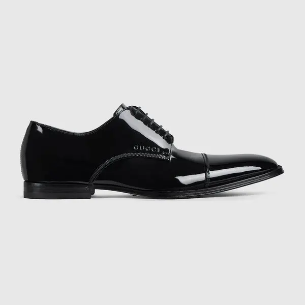 Gucci Washed-effect Leather Boat Shoe - Black