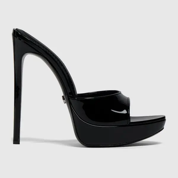 Gucci Platform Sandals With Double G Hardware - Black