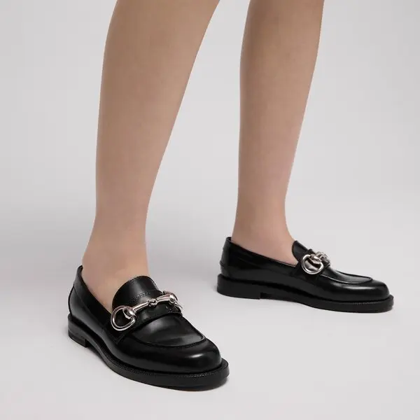 Gucci Jordaan Loafer With Horsebit Detail - Black