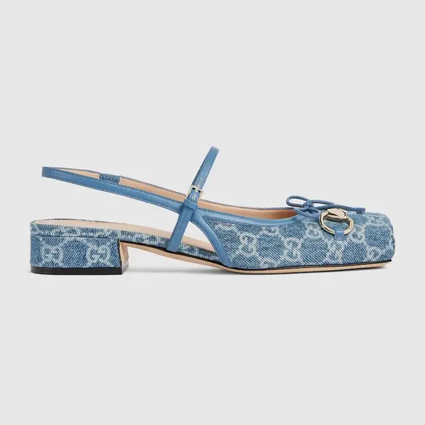Gucci Horsebit Ballet Flats - Blue