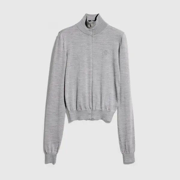 Gucci Self-tie Cardigan With Striped Trim - Grey
