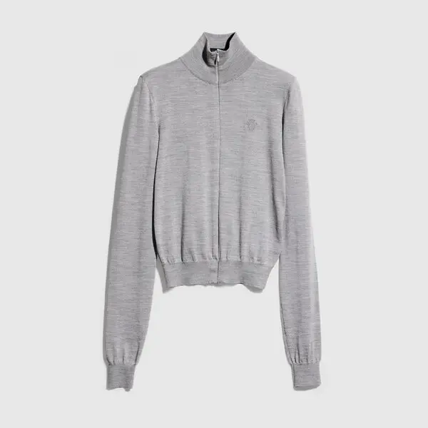 Gucci Self-tie Cardigan With Striped Trim - Grey