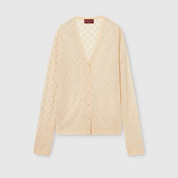 Gucci Self-tie Cardigan With Striped Trim - Purple